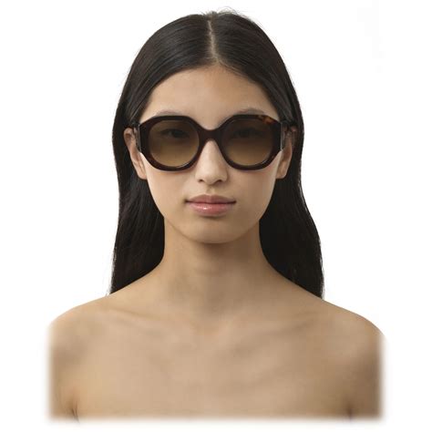 Chloé Naomy Sunglasses In Acetate Dark Havana Gradient Brown