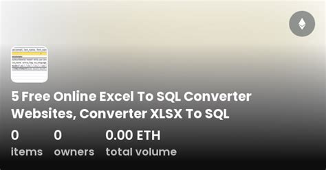 5 Free Online Excel To SQL Converter Websites Converter XLSX To SQL