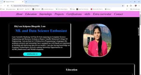 Kalpana Bhogathi On Linkedin Portfolio Machinelearning Datascience