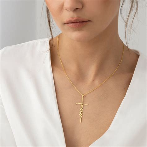 Faith Cross Necklace Dainty Religion Necklace Religious Etsy