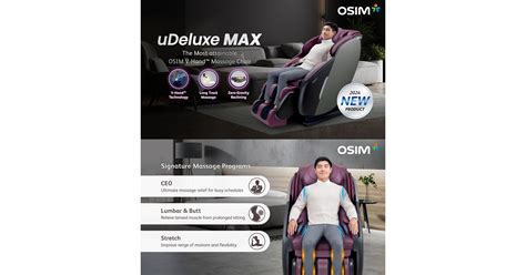 Revolutionizing Relaxation Osim Unveils Udeluxe Max Massage Chair In