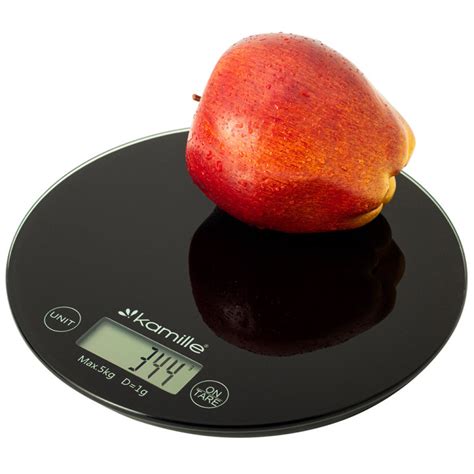 Waga kuchenna elektroniczna okrągła szklana z wyświetlaczem LCD KM 7108