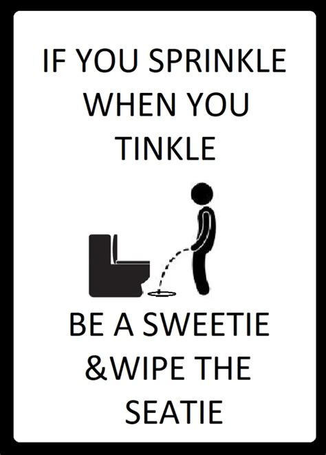 Zhehao Toilet Rules If You Sprinkle When You Tinkle Be A 60 Off