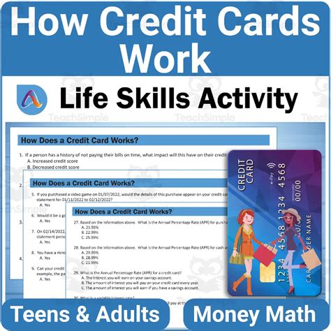 Money Management Life Skills How Credit Cards Work By Teach Simple