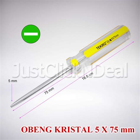 Jual Tekiro Obeng Kristal Plus Minus 5 Mm Original