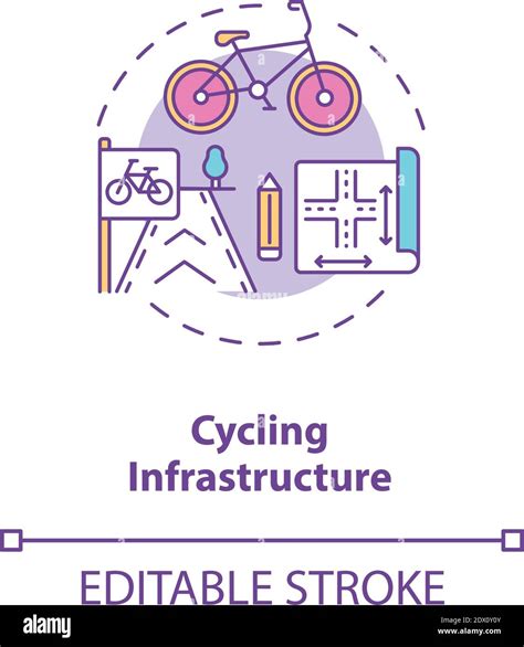 Cycling Infrastructure Concept Icon Stock Vector Image And Art Alamy