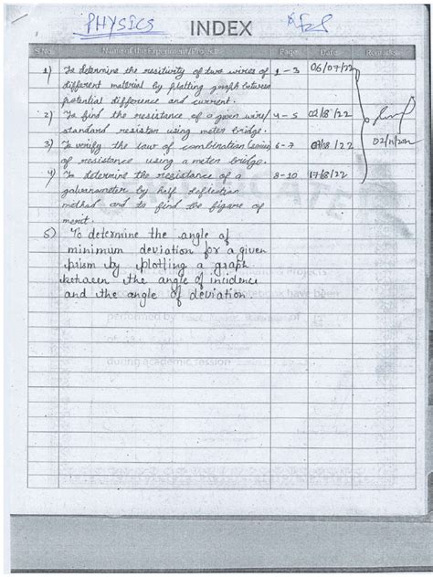 Physics Practical File Pdf