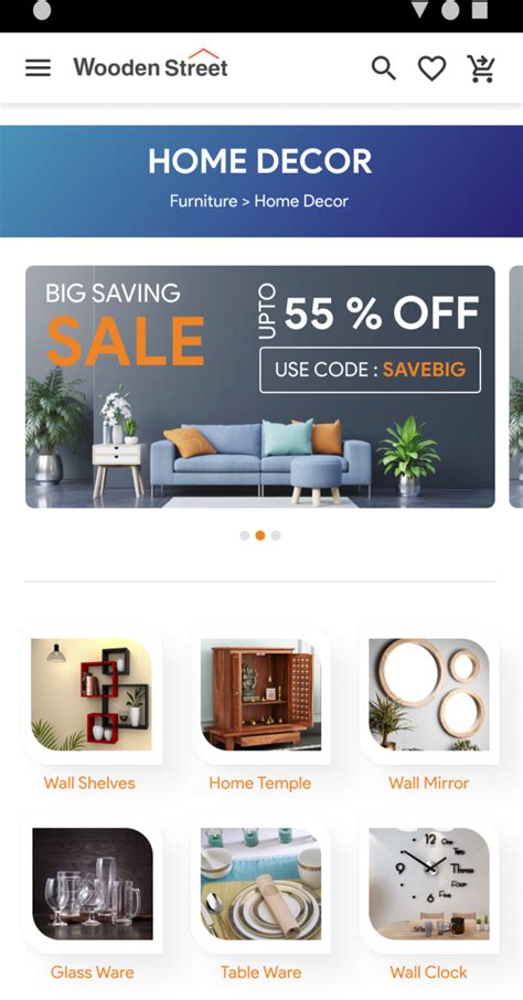 Home Decor Web Mobile Page On Behance