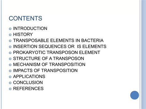 Bacterial Transposable Elements PPTX Bacterial Transposable Elements PPTX