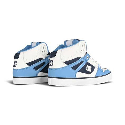 Dc Pure High Top Wc Skate Shoes Whitecarolina Blue