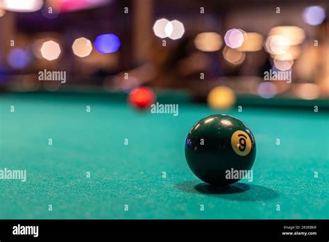 Pool Cue Sports Billiards Concept Image Balls On A Billiard Table