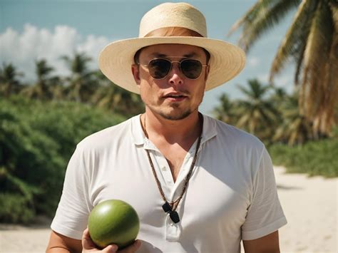 Premium Ai Image Elon Musk On The Beach