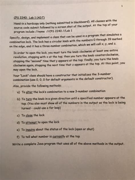 Solved CPS Lab ADT Hand In A Hardcopy Only Nothing Chegg Com