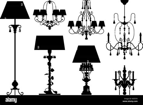 Vector Lighting Silhouettes Collection Stock Vector Image And Art Alamy
