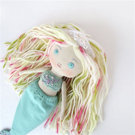 Mermaid Rag Doll Ts For Girls Room Decor Little Tiny Etsy
