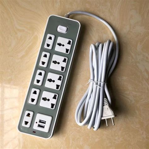 Extension Outlet Socket Plug With Switch Usb Cable Power Supply Power Board Socket Line Equipmen