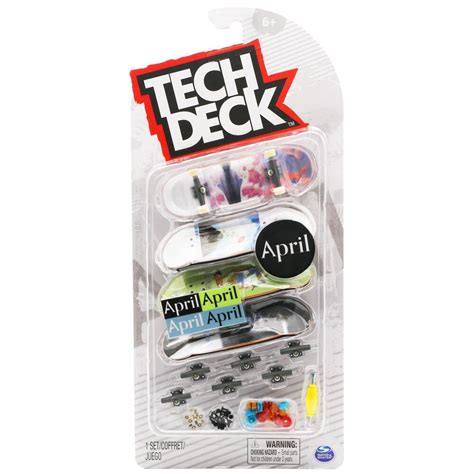 Tech Deck 96mm Fingerboard 4 Pack Assembly Set April