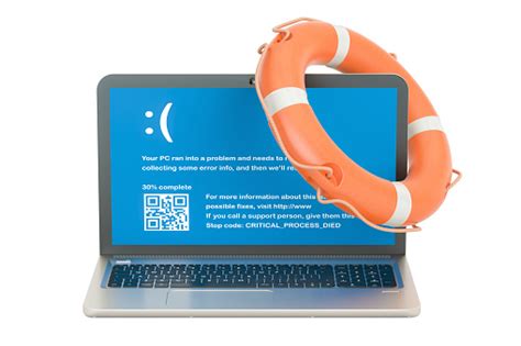 Lifebuoy 서비스 및 수리 개념 노트북입니다 흰색 배경에 고립 된 3 차원 렌더링 3차원 형태에 대한 스톡 사진 및 기타 이미지 3차원 형태 개념과 주제