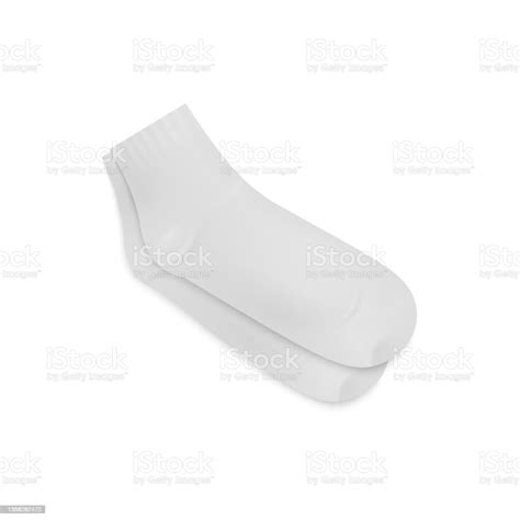 화이트 스포츠 양말 3d 벡터 모형 흰색 배경에 고립 된 발목 길이 양말 한 쌍 현실적인 템플릿 0명에 대한 스톡 벡터 아트 및 기타 이미지 Istock