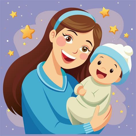 Premium Vector Happy Mothers Day Vector Illustration