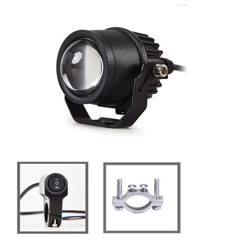 1 2pcs Motorcylce Led Spotlight Projector Driving Vicedeal