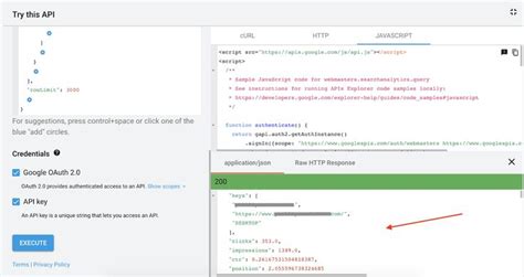 How To Query The Google Search Console API Console Google Search Query