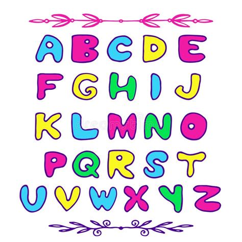 乱画传染媒介abc信件 您的设计的手拉的字体 向量例证 插画 包括有 例证 背包 打印 独自一个 51433179