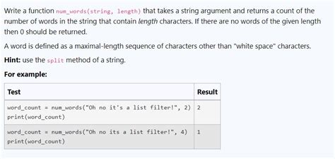 Solved Hello In Python Please Write A Function Numwords String Course Hero