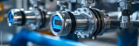 A Close Up Of An Industrial Flow Meter Gauge Showcasing Precision