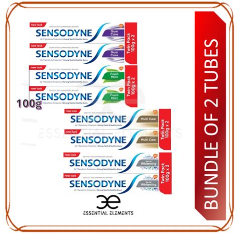 [bundle Of 2 Tubes] Sensodyne Toothpaste Gentle Whitening Tooth Paste Fresh Mint Gum Care