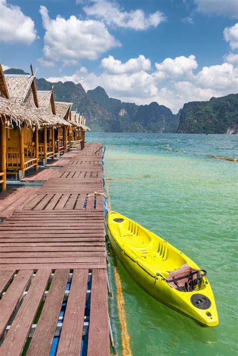 Raft Houses On Cheow Lan Lake In Khao Sok National Park Stock Photo Image Of Beautiful