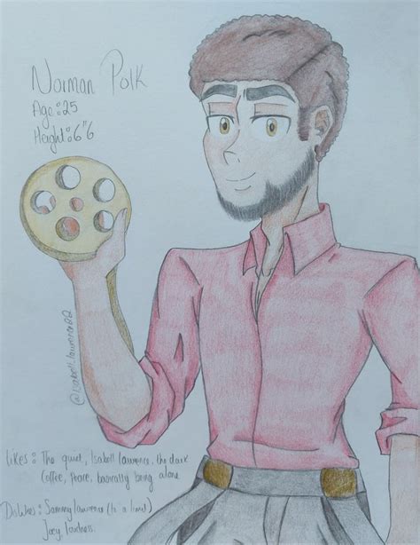 Batim~ Norman Polk Male Sketch Polk Art