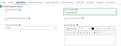 Configure View Response And Survey Result Report
