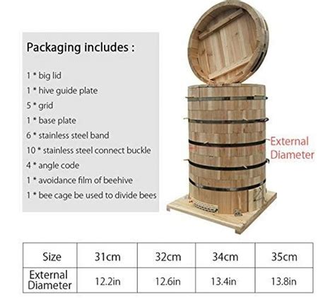 WINGOFFLY® Honey Hive House 5 Layers Beekeeping Wooden Complete ...