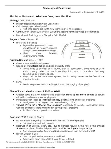 Sociological Positivism Pdf Sociology Dialectic
