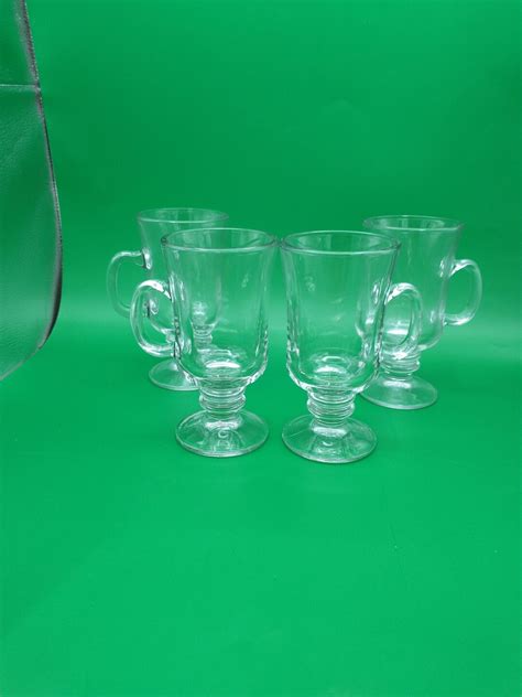 Vintage Libbey Irish Coffee Mugs Set Of 4 5 78 8 Oz Excellent
