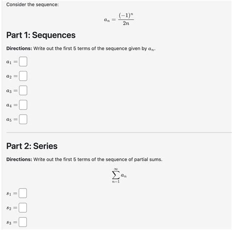 Solved Consider The Sequence An N NPart Chegg