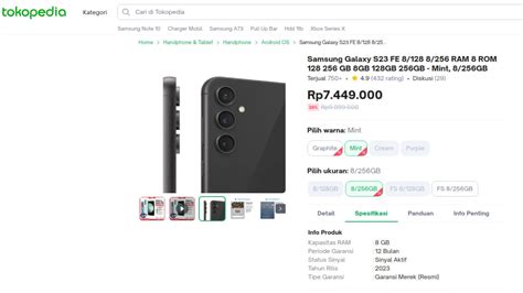 Samsung Galaxy S23 FE 5G Turun Harga Drastis Di Awal April 2025