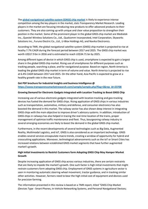 Gnss Chip Market To Expand At 7 7 Cagr Due To Increasing Efforts By Governments To Develop