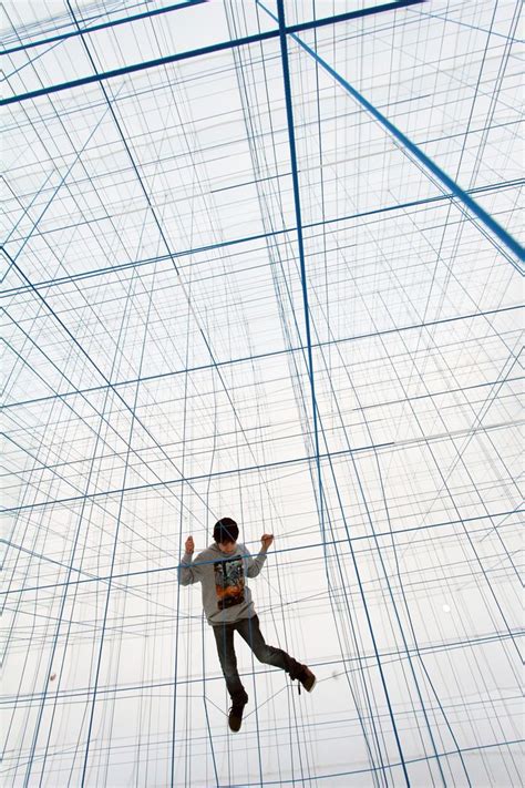 Numen For Use Installs Inhabitable String Sculpture Inside Inflatable Bubble Installation Art