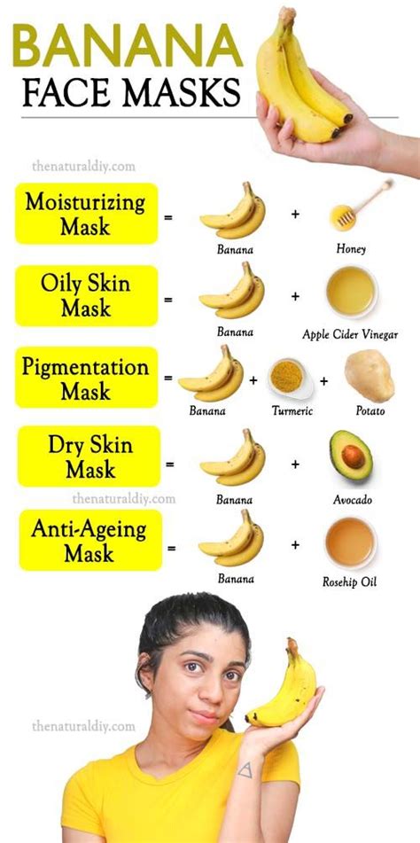 10 BANANA FACE MASKS For All Skin Types The Natural DIY Mask For Oily Skin Skin Care Face