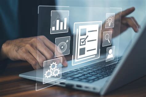 Premium Photo Dms Is Document Management Concept Man Using A Computer To Document Management