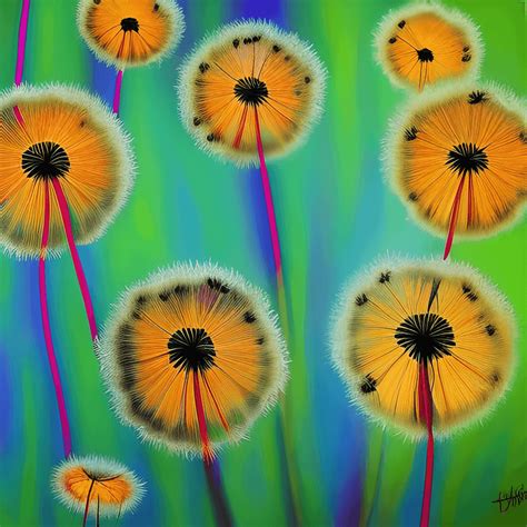 Black Dandelion Fantacy · Creative Fabrica