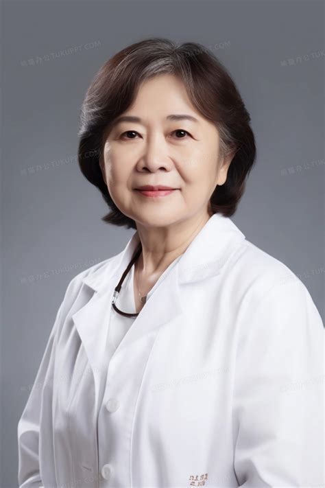 医生穿着白色制服对着镜头自信微笑形象照插画图片素材下载 jpg格式 熊猫办公