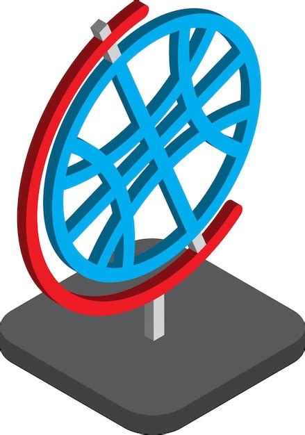 3d 아이소메트릭 스타일의 지구본 그림 프리미엄 벡터