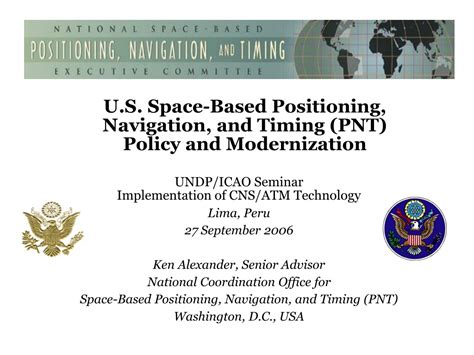 Ppt U S Space Based Positioning Navigation And Timing Pnt Policy