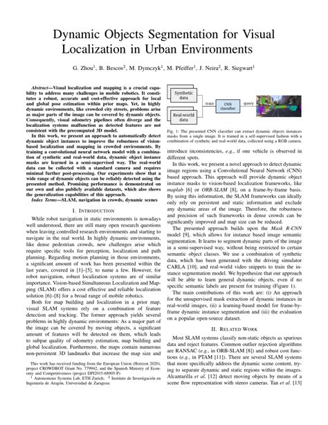 pdf dynamic objects segmentation for visual localization in urban