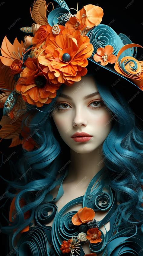 Feminine Beauty In Fibonacci Sequence Premium Ai Generated Image