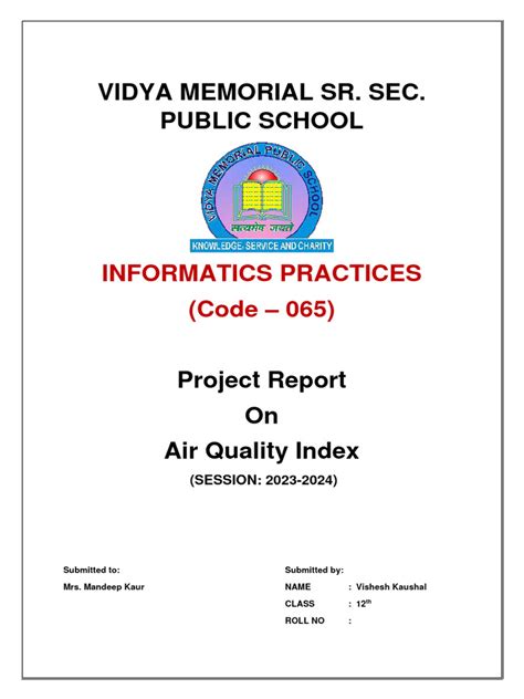 Aqi Project Pdf