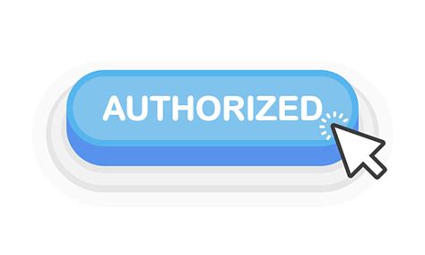authorized button vector object 3d design element for template vector